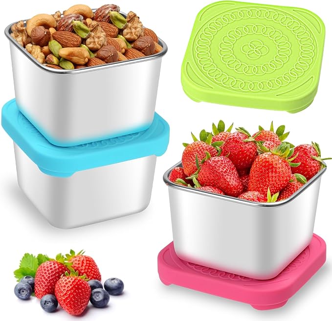 3Pcs Small Food Containers To Go Leakproof Food Storage Containers ...