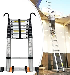 Folding Telescopic Ladder 3.8m 6.2m 4.5m 8m 7m, Aluminum Telescoping ...