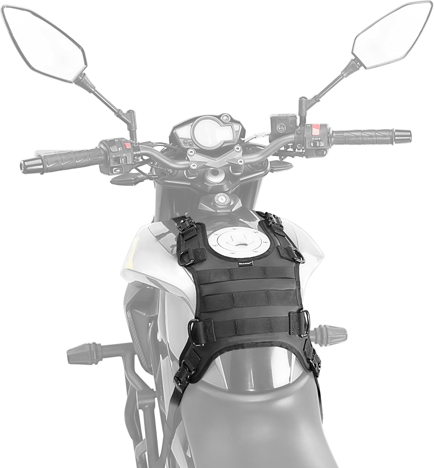 WILD HEART Motorcycle Tank Mount Base for Fuel Tank Bag/Saddle Bag/Tail ...