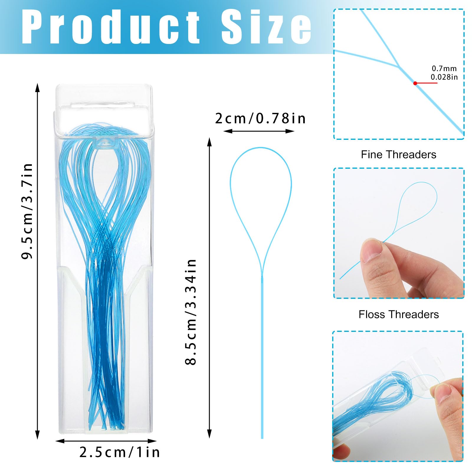 Snapklik.com : 700 Count Floss Threader For Bridges, Dental Floss ...