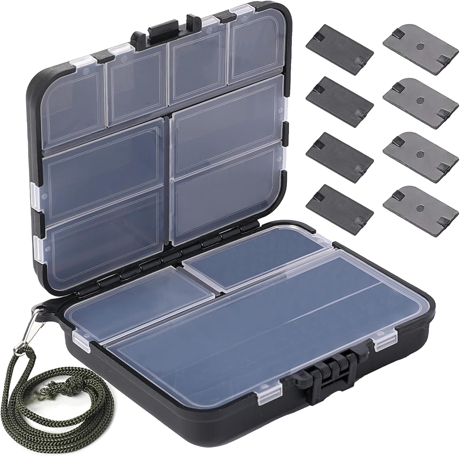 Amazon.com: Small Fishing Tackle Box Organizer with Removable Dividers ...