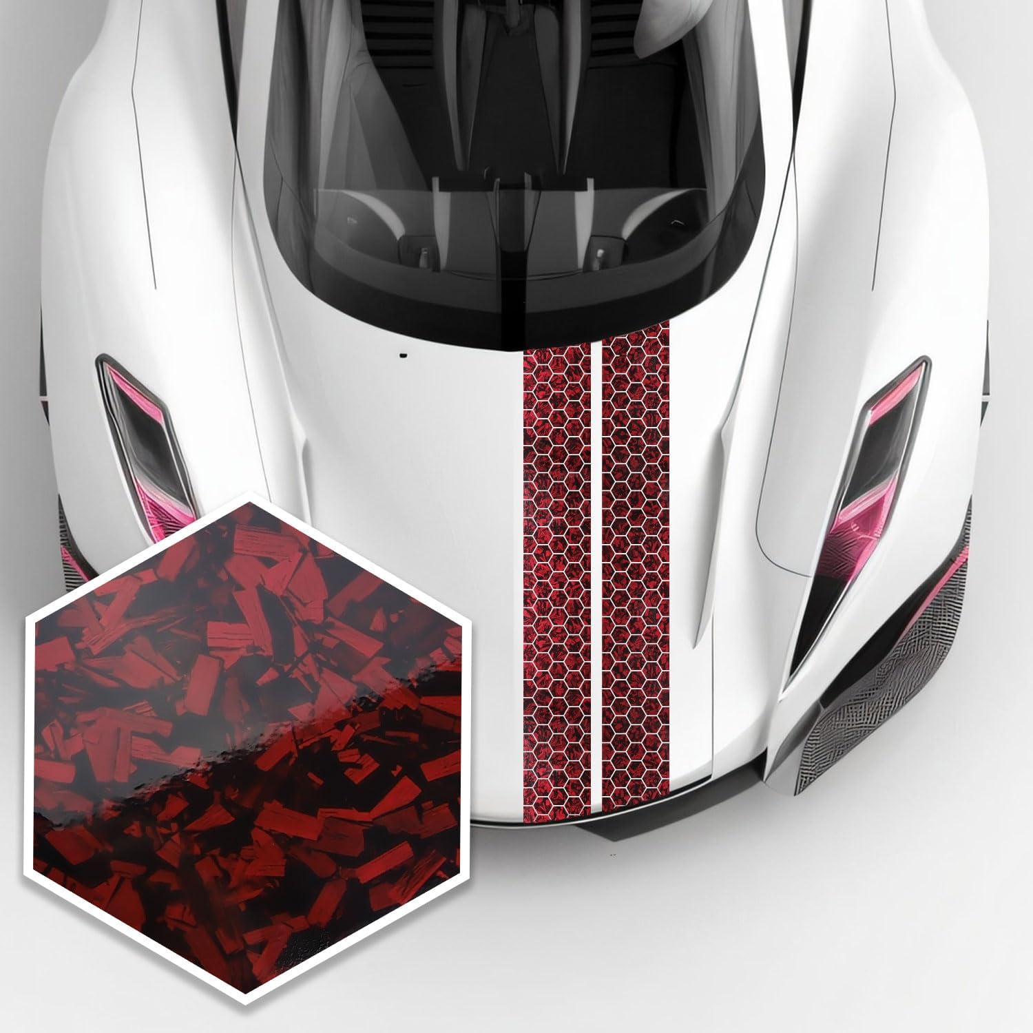 Amazon.com - OuranioToxo Car Hood Decal Sticker Honeycomb Universal ...