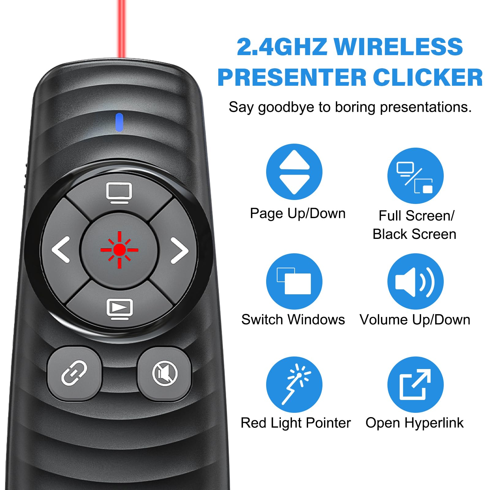 Snapklik.com : Presentation Clicker Wireless Presenter Remote Clicker ...