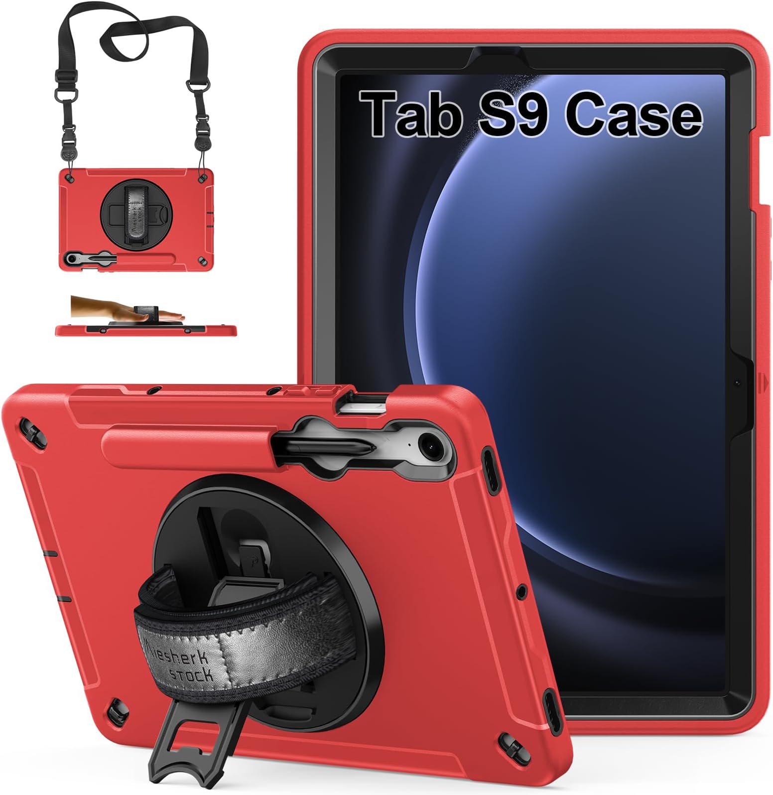 Amazon.com: Case for Galaxy Tab S9/S9 FE 2023: Military Grade ...