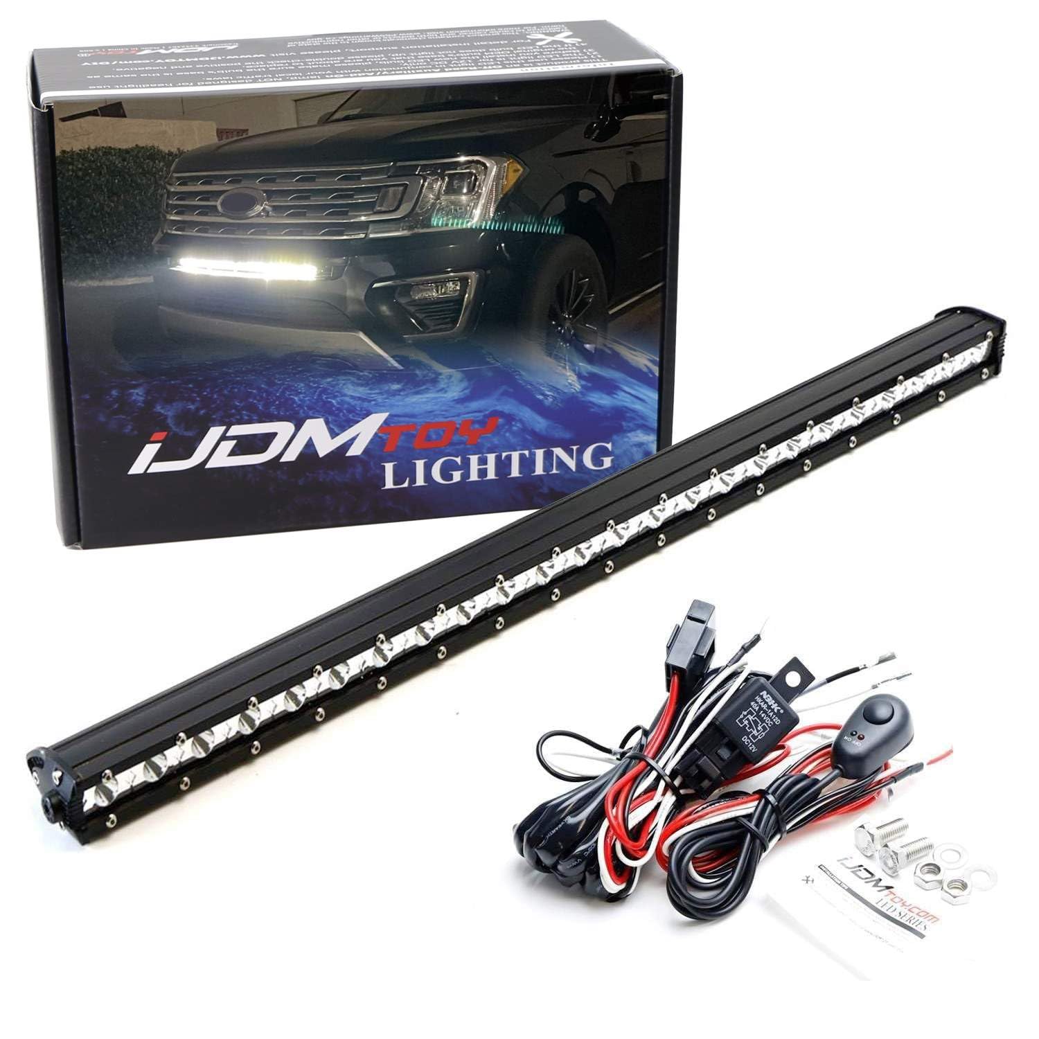 Amazon.com: iJDMTOY Behind Grille Mount 25-Inch Ultra Slim LED Light ...