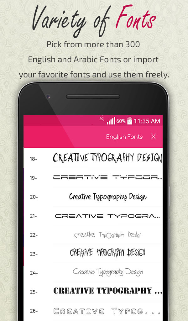 Creative Typography Design - App on Amazon Appstore