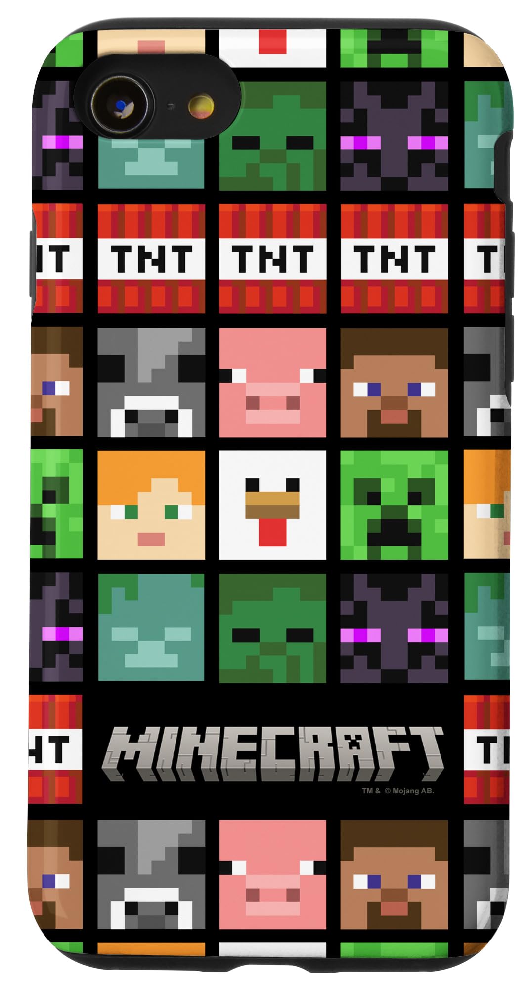 Amazon.com: iPhone SE (2020) / 7 / 8 Minecraft Group Shot Faces Collage ...