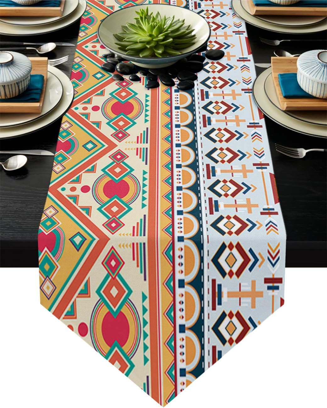 Amazon.com: Linen Burlap Table Runner Dresser Scarves for Dining Room ...