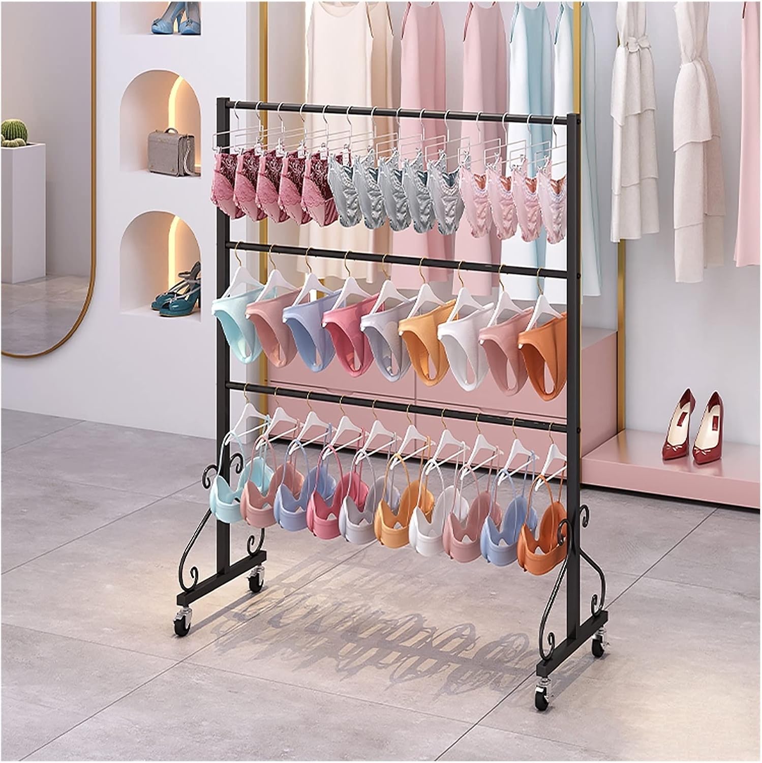 Amazon.com: Commercial Bra Hanging Holder, Portable Tank Tops/Underwear ...