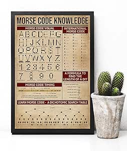 Amazon.com: HolyShirts Morse Code Knowledge Poster (24 inches x 36 ...