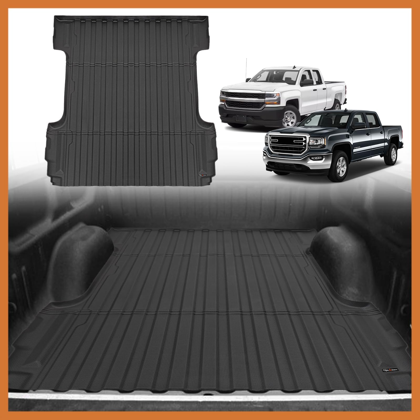 Amazon.com: TripleAliners Truck Bed Mat Compatible with 2007-2018 Chevy ...
