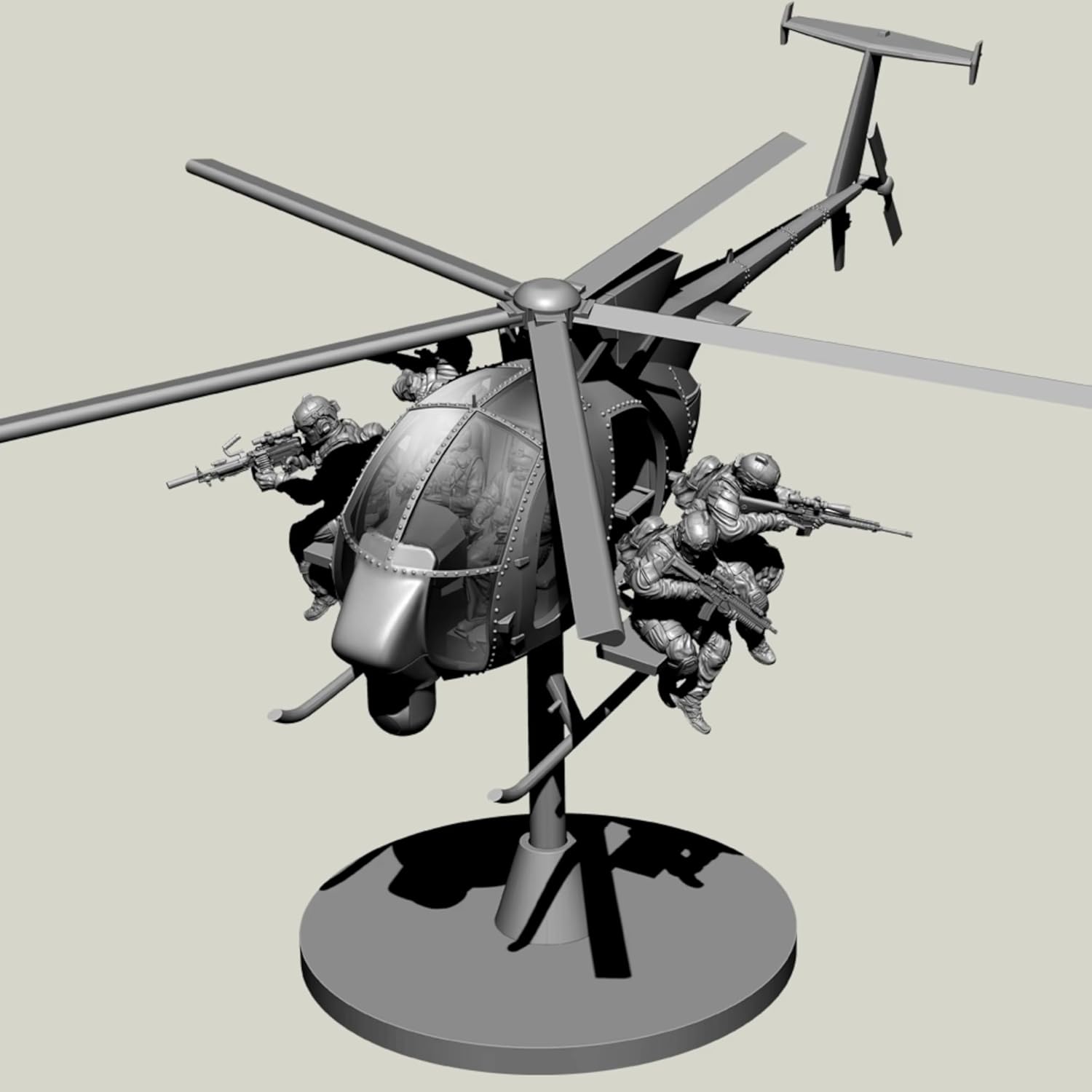 Amazon.com: 1/35 U.S. Helicopter Commando Soldier Resin Model Kit ...