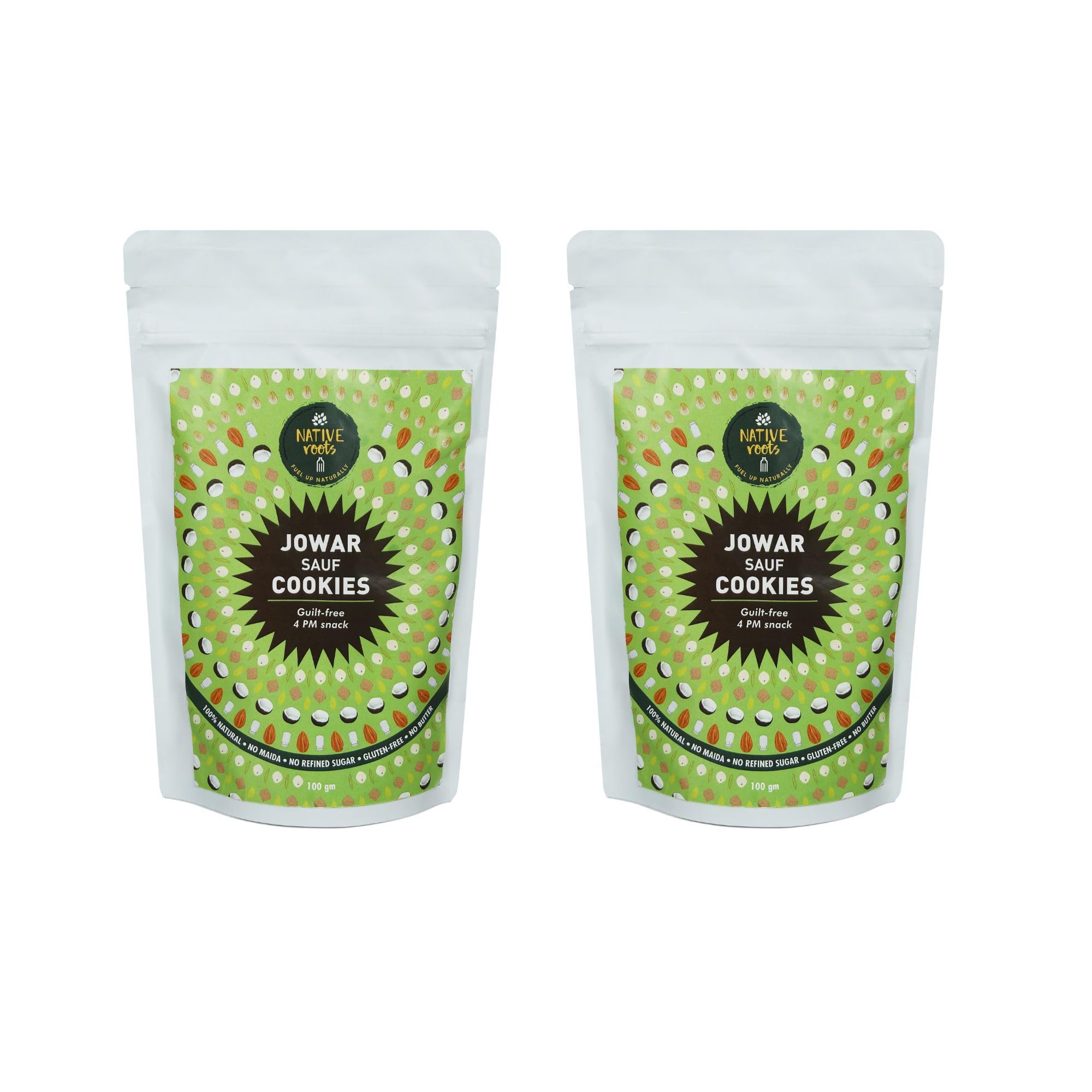 Native Roots Jowar Sauf Cookies | Gluten Free| No Maida | No Refined ...