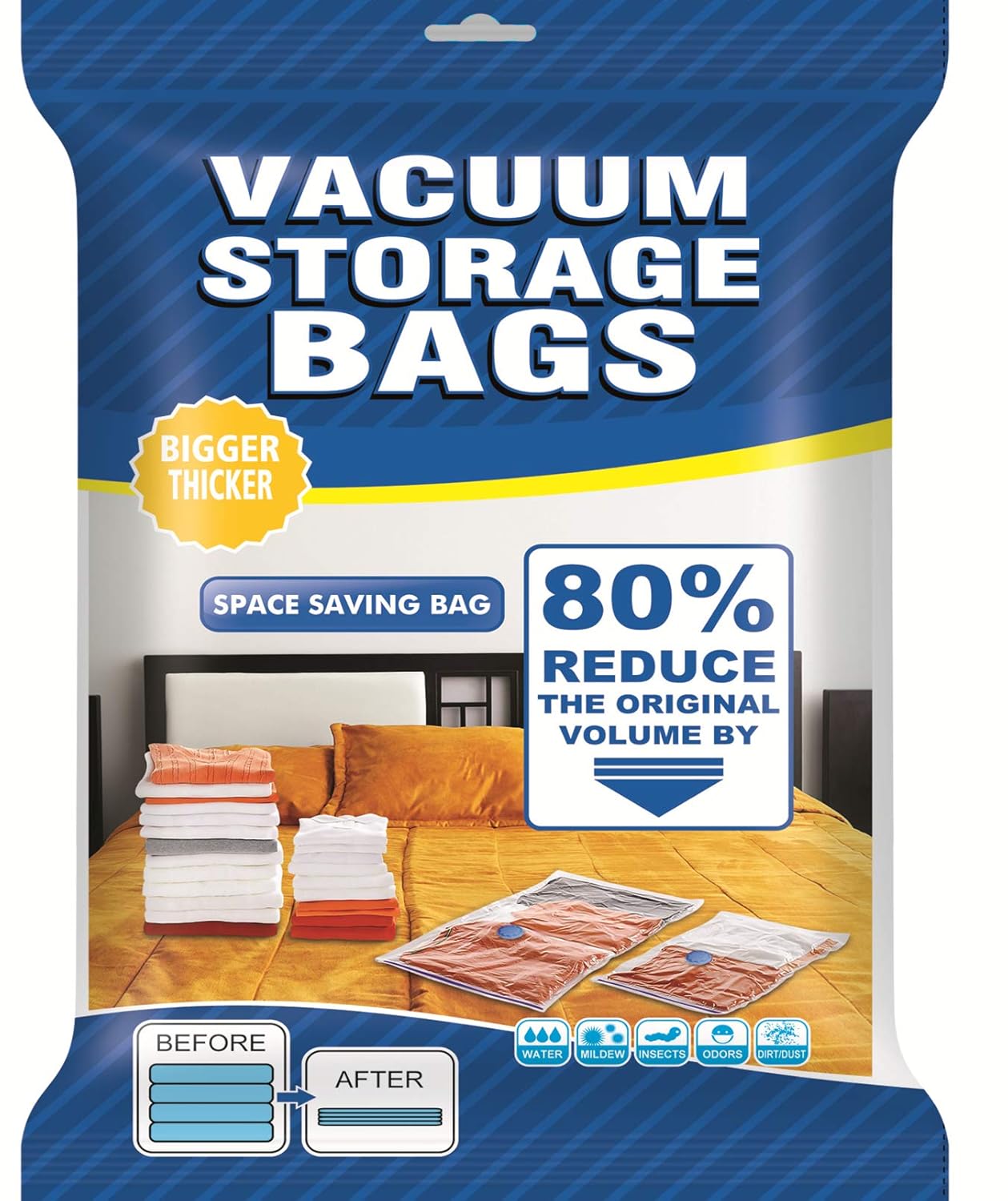 RMAN Vacuum Storage Bags for Comforters Blankets Clothes Pillows Travel ...