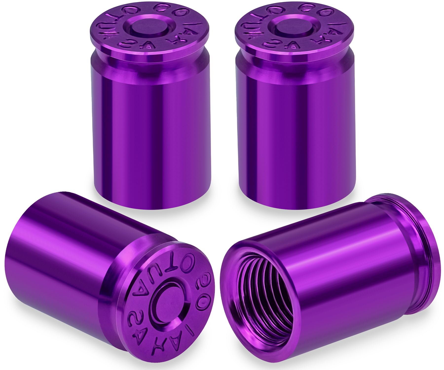 Amazon.com: MEAJOO 4PCS Bullet Shell Tire Valve Stem Caps, Aluminum ...