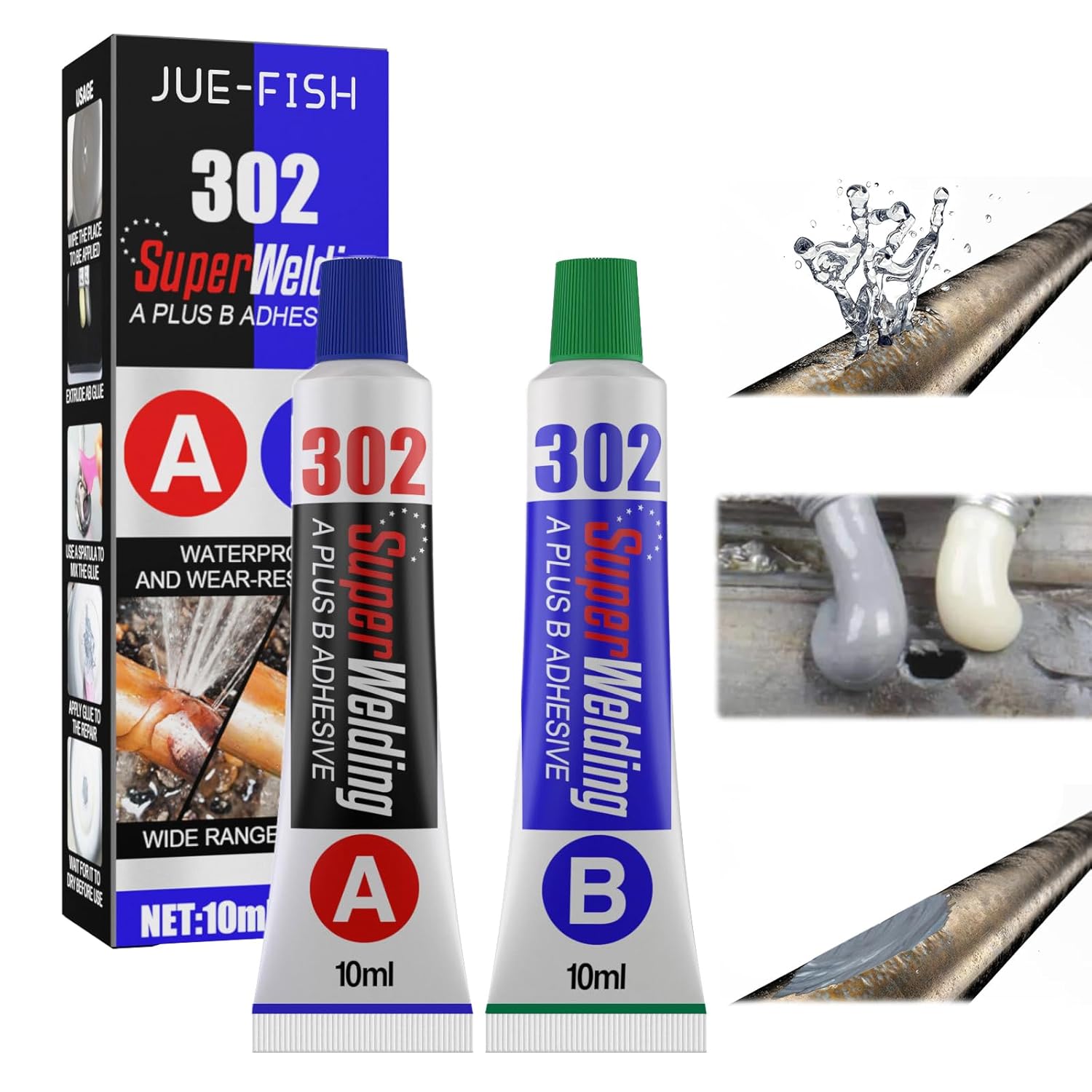 GROVL Metal Glue Magic AB Repair Glue Metal Weld Heat Resistant Glue ...