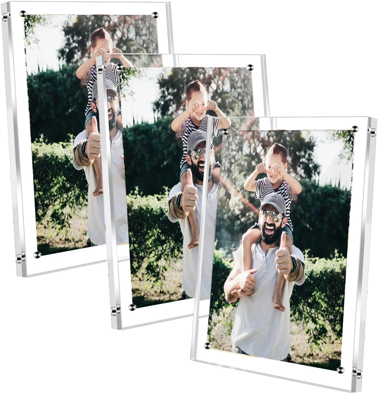 Amazon.com - JUOIFIP 5 Pack 5x7 Acrylic Picture Frame,Clear Double ...