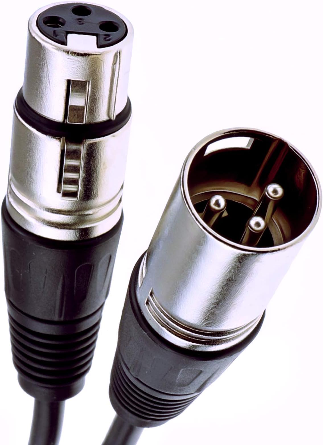 kenable XLR 3 pin Microphone Lead Male to Female Audio Cable Black 4m ...