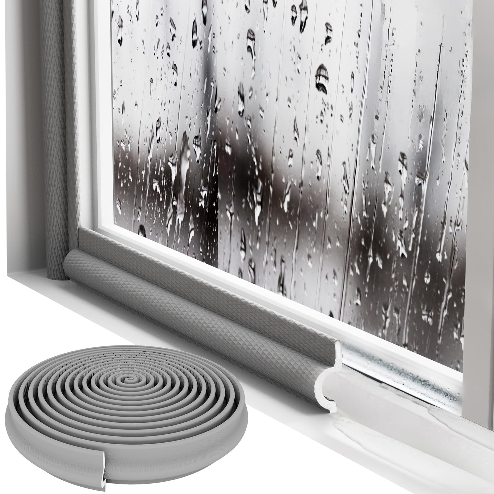 Jobon Window Draft Stopper for Window Sill, Weather Stripping Window ...