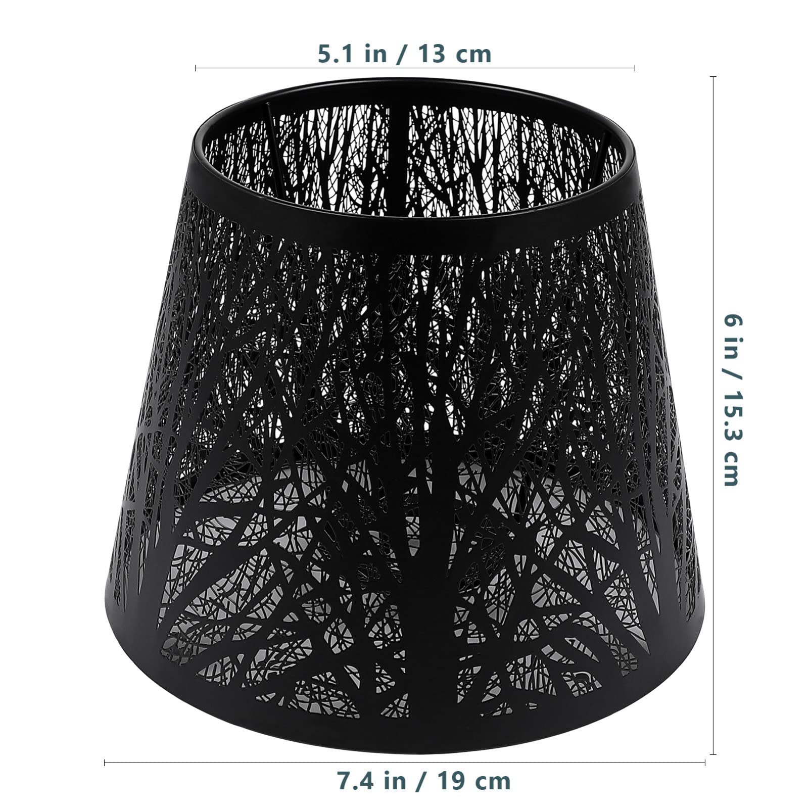 Uonlytech Tree Shadow Lamp Shade, Iron E27 Small Table Lamp Shade ...
