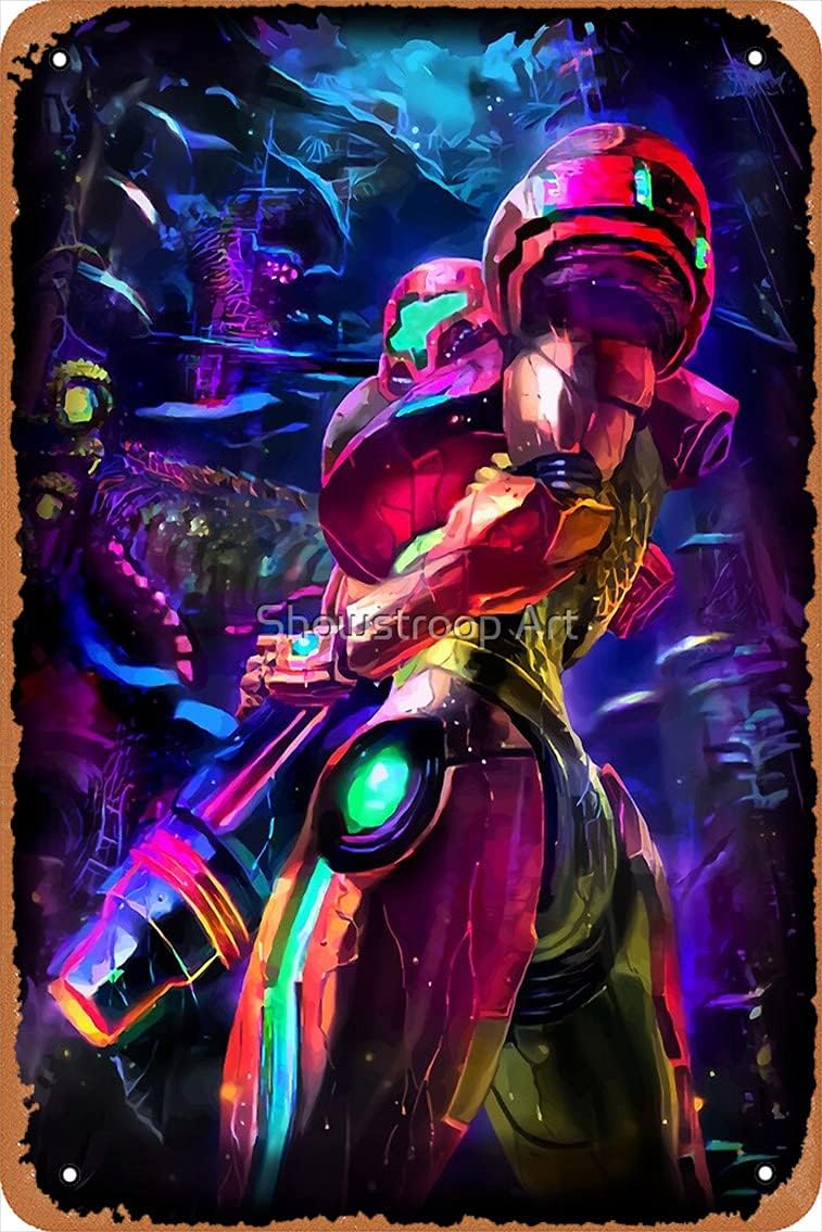 Amazon.com: Wall Decor Sign - Samus Aran Metroid Poster - 8X12 Inch ...