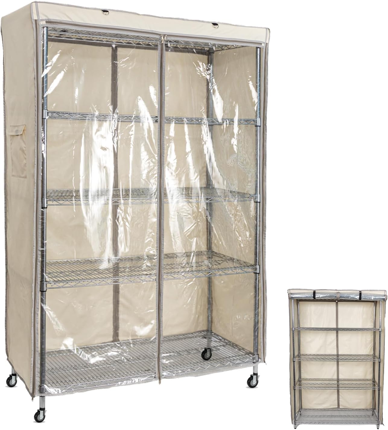 Amazon.com: ZYSUOR Waterproof Shelf Cover Heavy Duty Shelving Dust ...