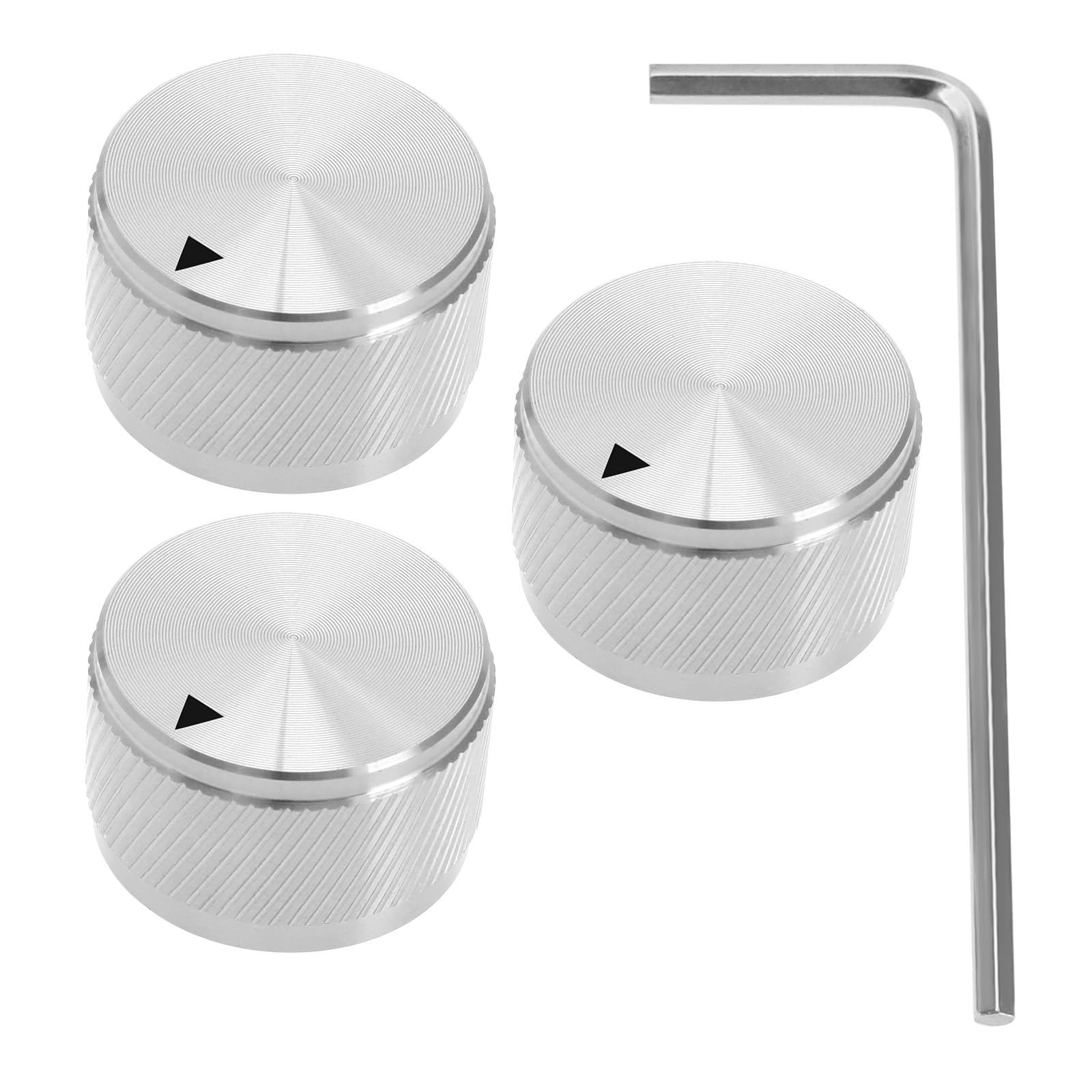 Amazon.com: 3pcs Twill Knob 25 x 15.5mm Aluminum Alloy Electric Guitar ...