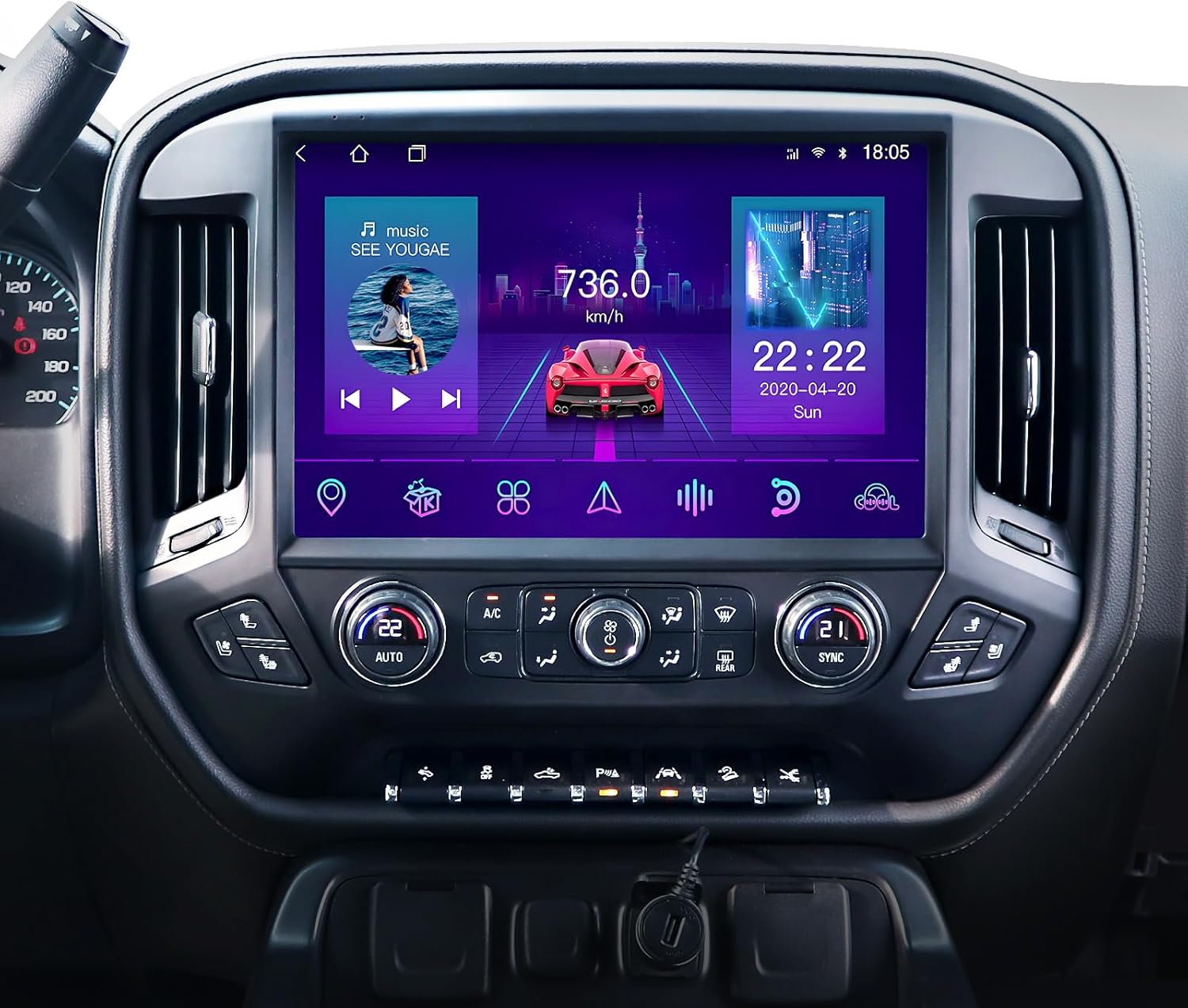 Amazon.com: Gearzbtor 13.1" 8Core 8+128G Car Radio for Chevy Silverado ...