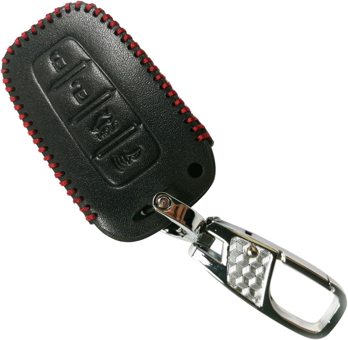 Amazon.com: Coolbestda Leather 4buttons Smart Key Fob Remote Cover Case ...