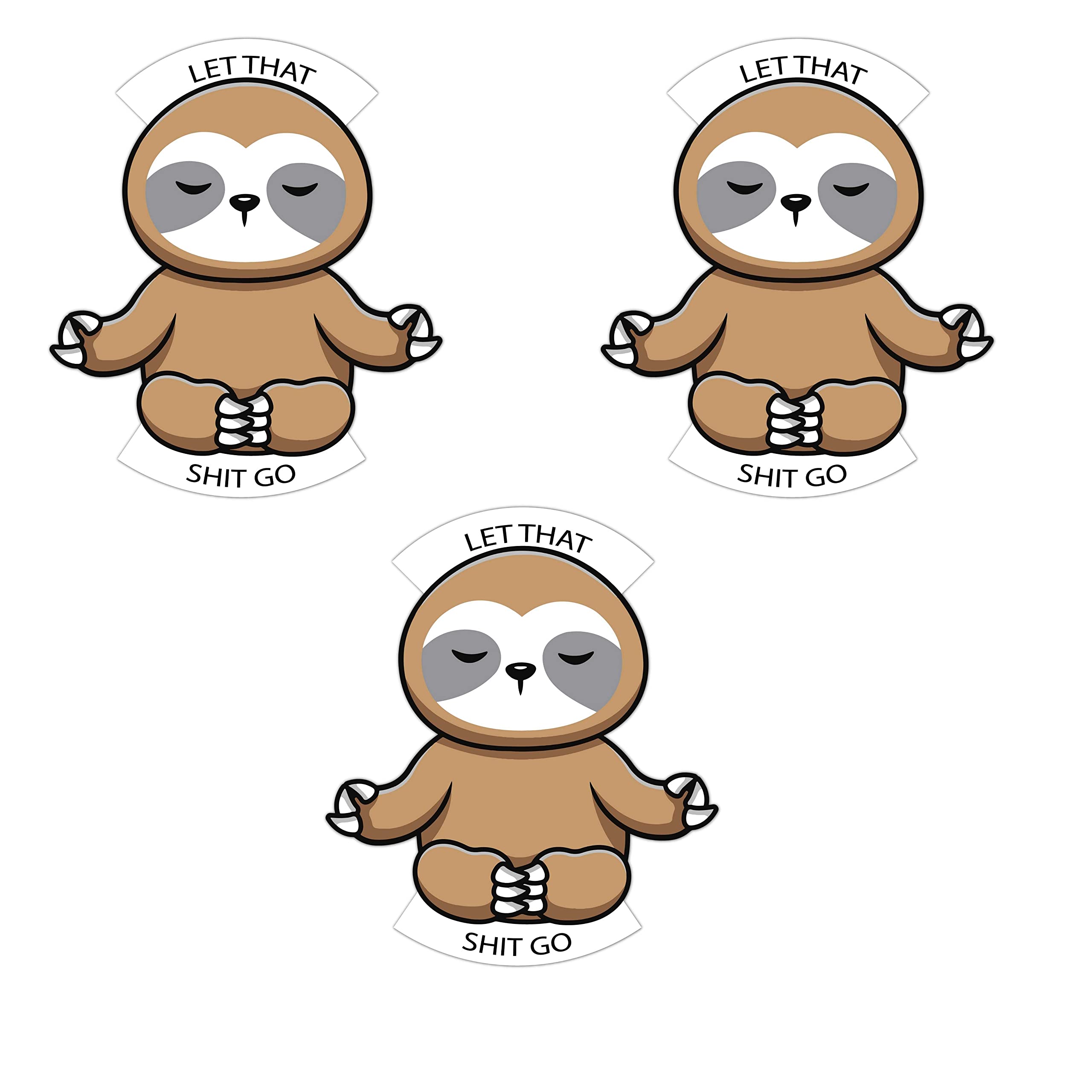 Amazon.com - TreeArm Let That Shit Go Bear Shape Decal Vinyl Sticker ...