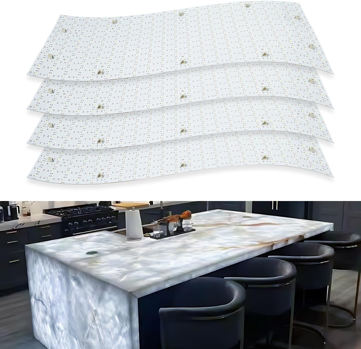 Amazon.com: blusun 4-Pack Soft LED Backlight Panel Sheet, Dimmable LED ...