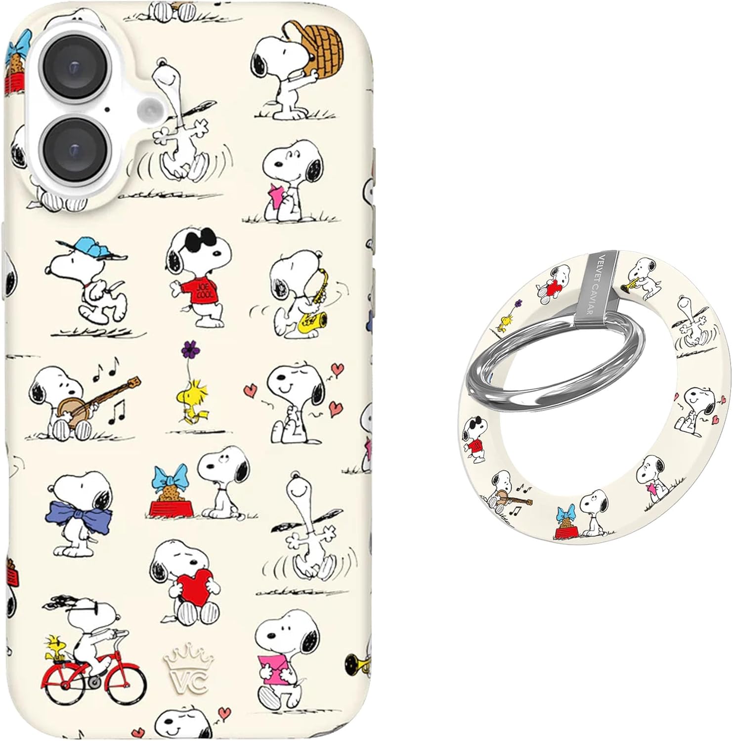 Amazon.com: VELVET CAVIAR MagSafe Grip + 16 Plus Case (Bundle - Snoopy ...