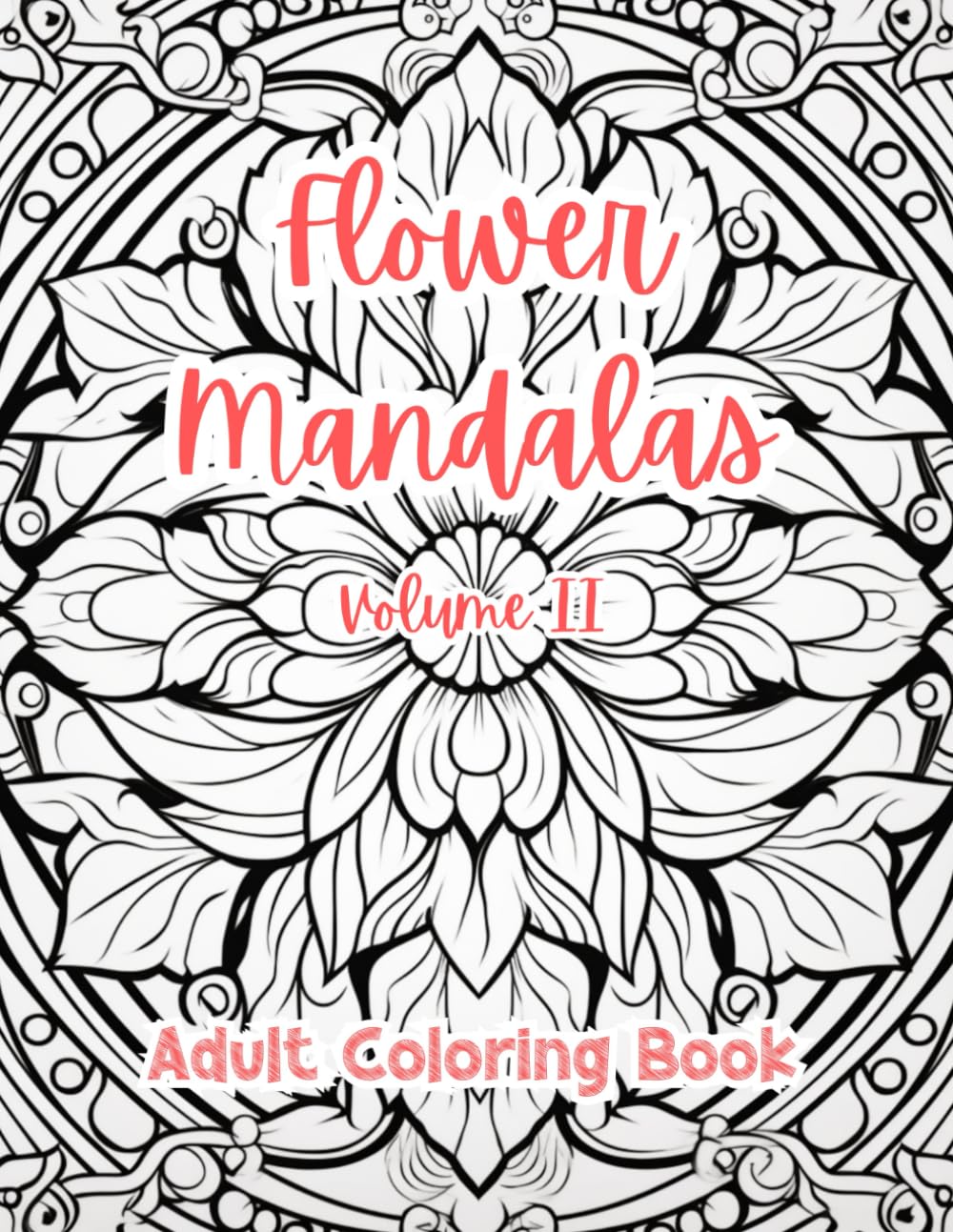 Amazon.com: Flower Mandalas Coloring Pages For Adults Coloring Book For ...