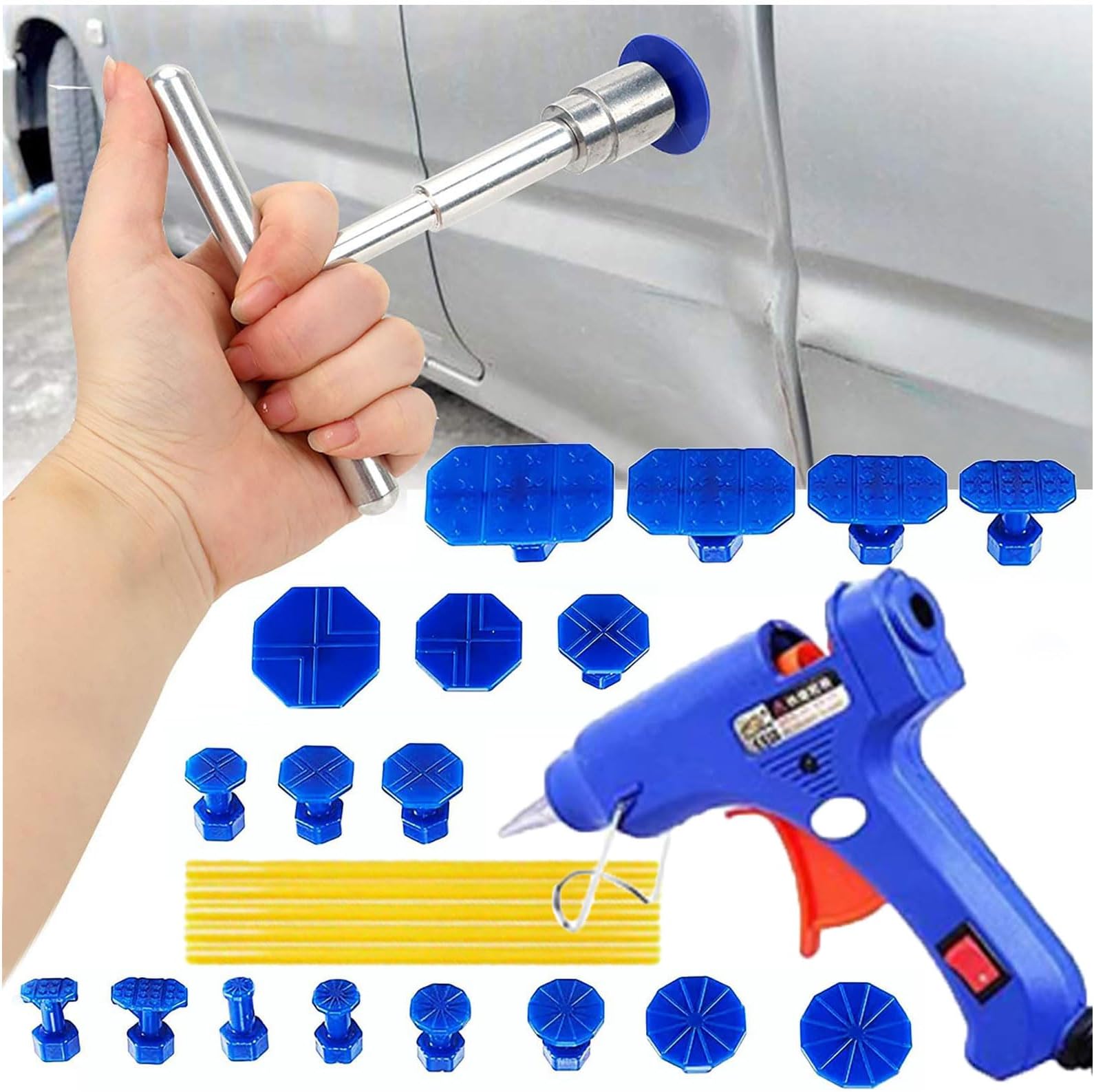 Amazon.com: Super PDR Dent Puller Kit, Car Dent Removal Kit with Bridge ...