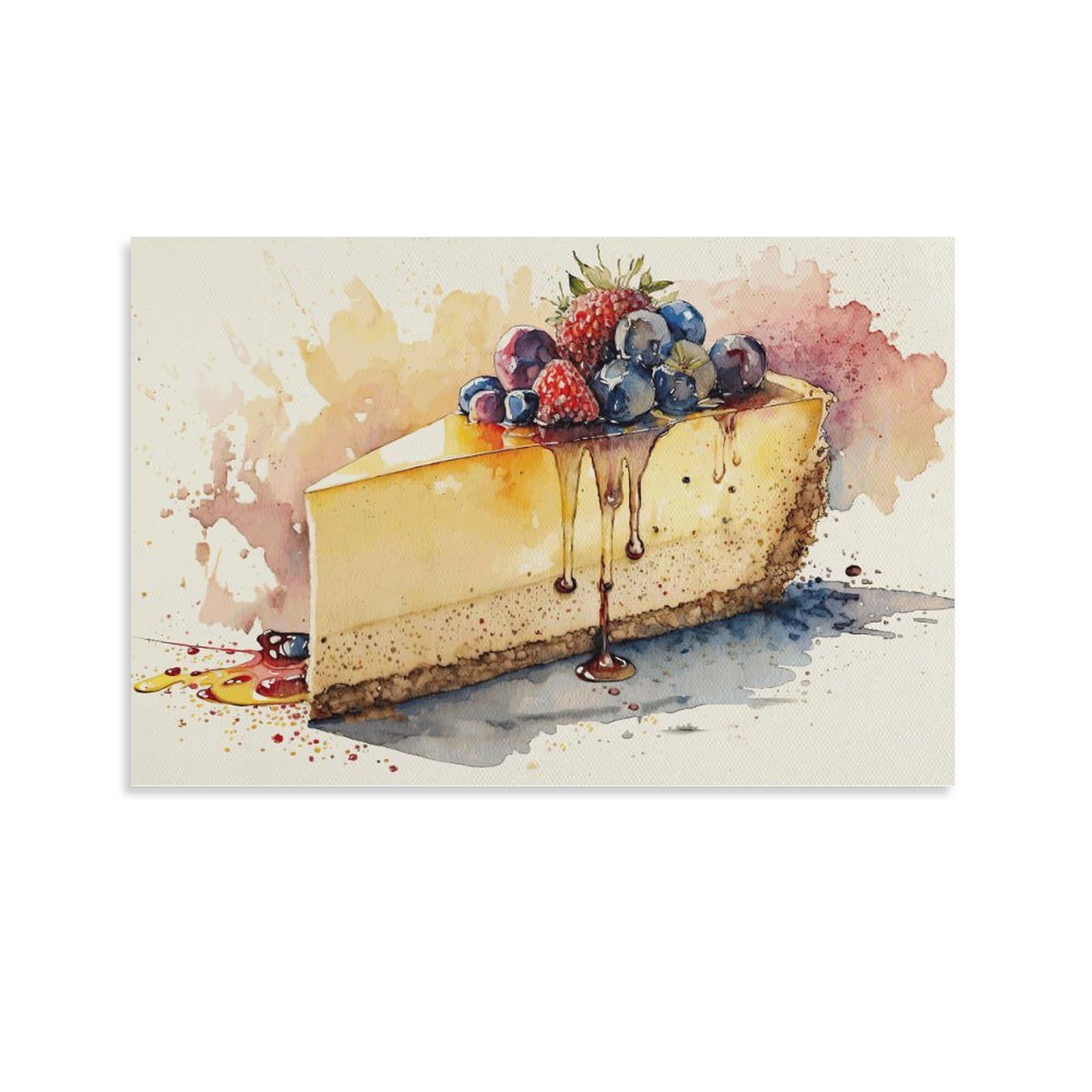 Cheesecake Watercolor Painting 4+ Thousand Watercolor Cheesecake