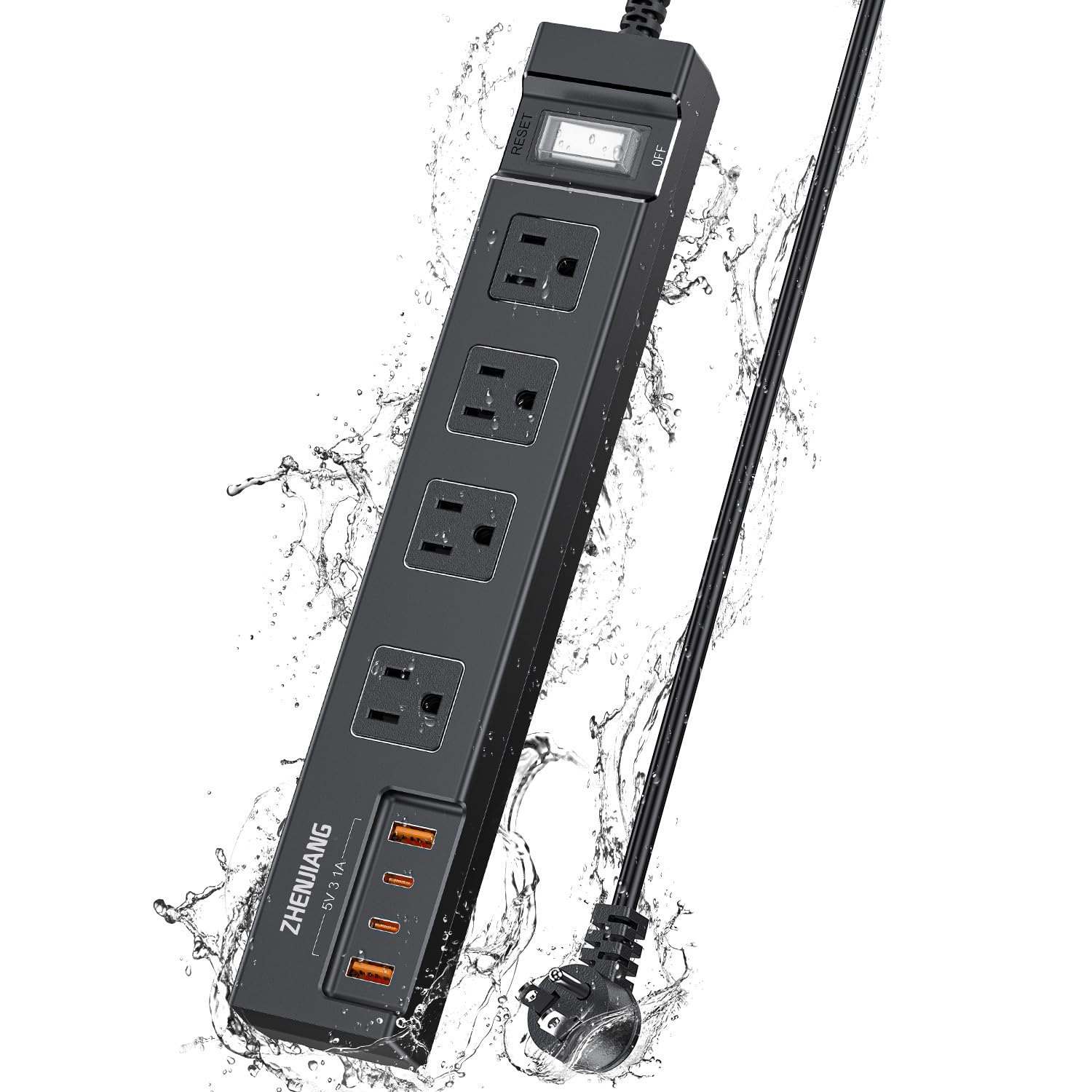 Amazon.com: IPX6 Outdoor Power Strip Weatherproof, Waterproof Surge ...
