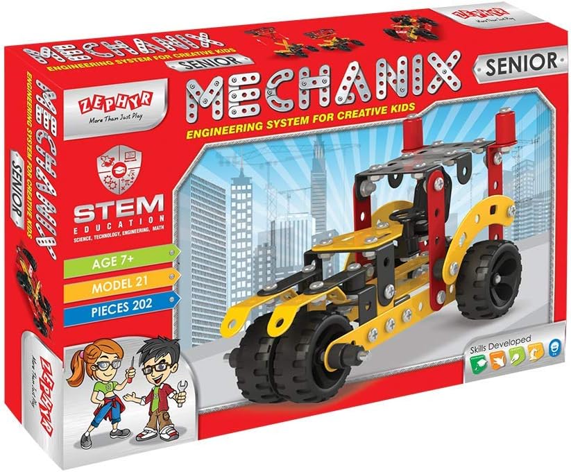 Mechanix-4, DIY STEM Toy, Building and Construction Set for Boys and ...