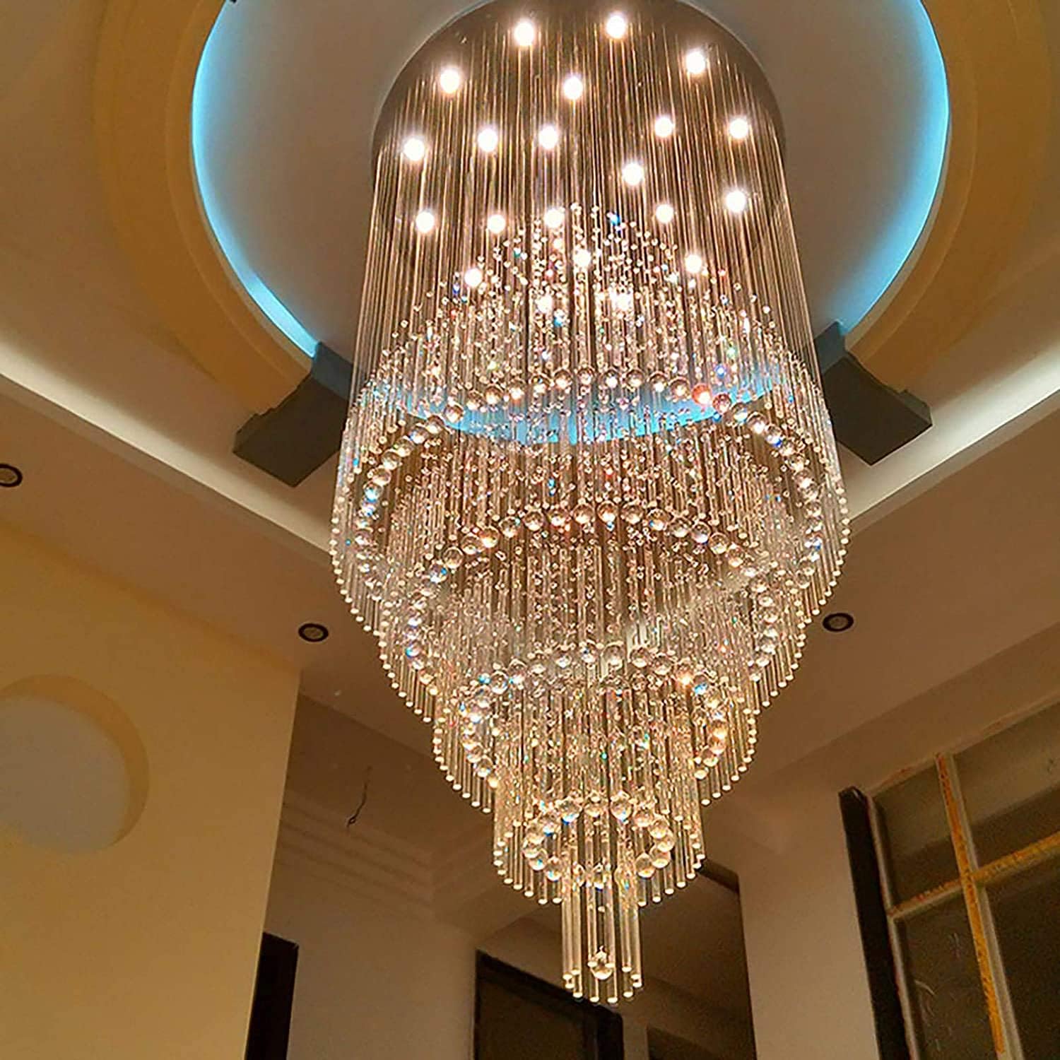 FRENCH EMPIRE CRYSTAL CHANDELIER LIGHTING 6FT TALL! - PERFECT FOR AN ...