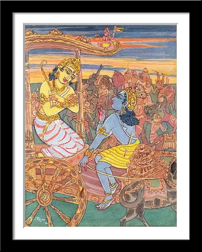 Tallenge - Mahabharat Painting - Krishna and Arjuna - Mahabharat - S ...