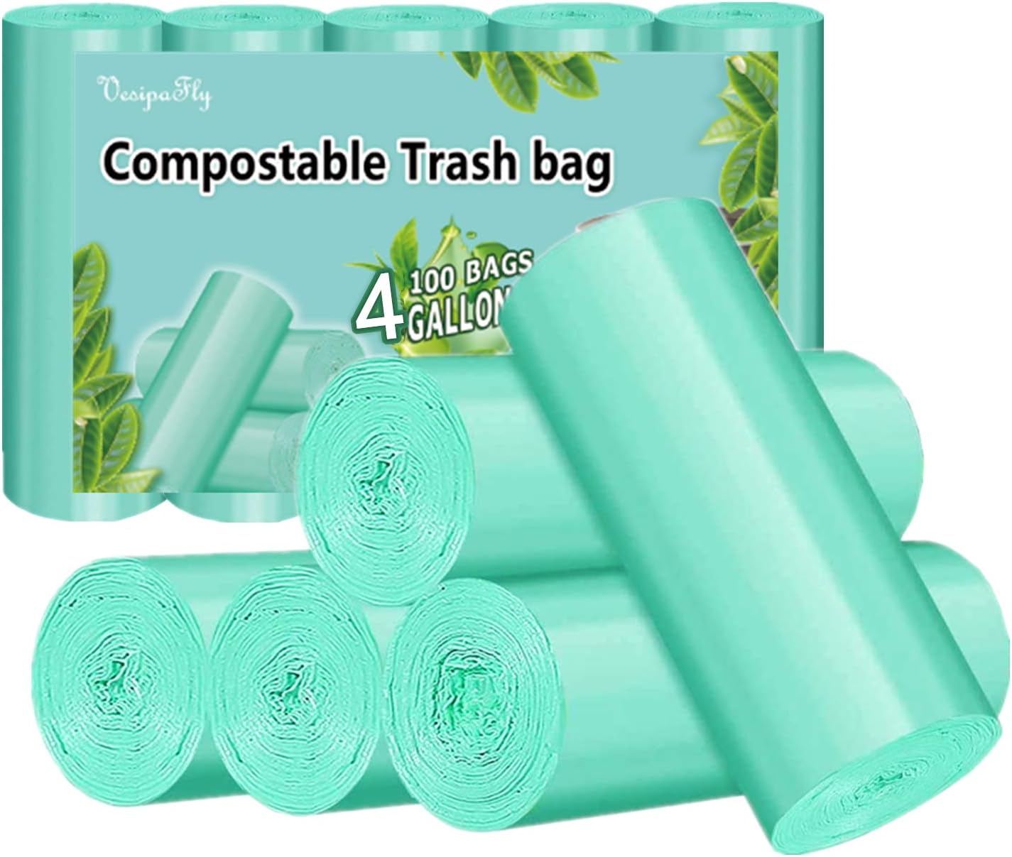 Amazon.com: Compostable Trash Bags, 3 Gallon Biodegradable Small ...