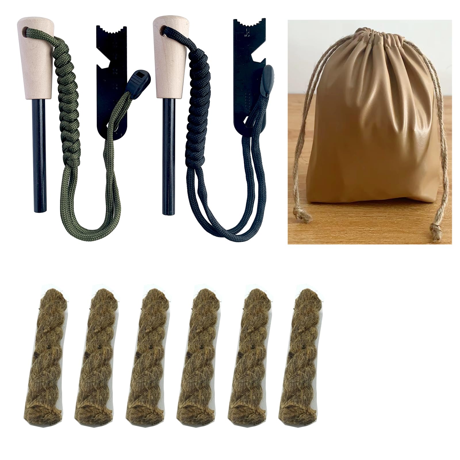 Amazon.com: Camping Emergency Fire Starters Kit, Flint and Steel ...