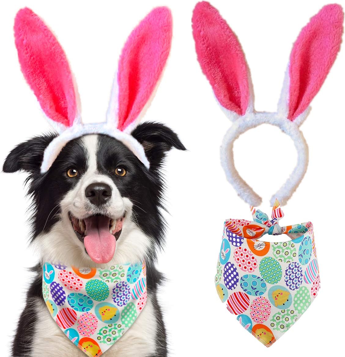 Amazon.com : Dog Easter Costume and Egg Dog Bandana : Pet Supplies