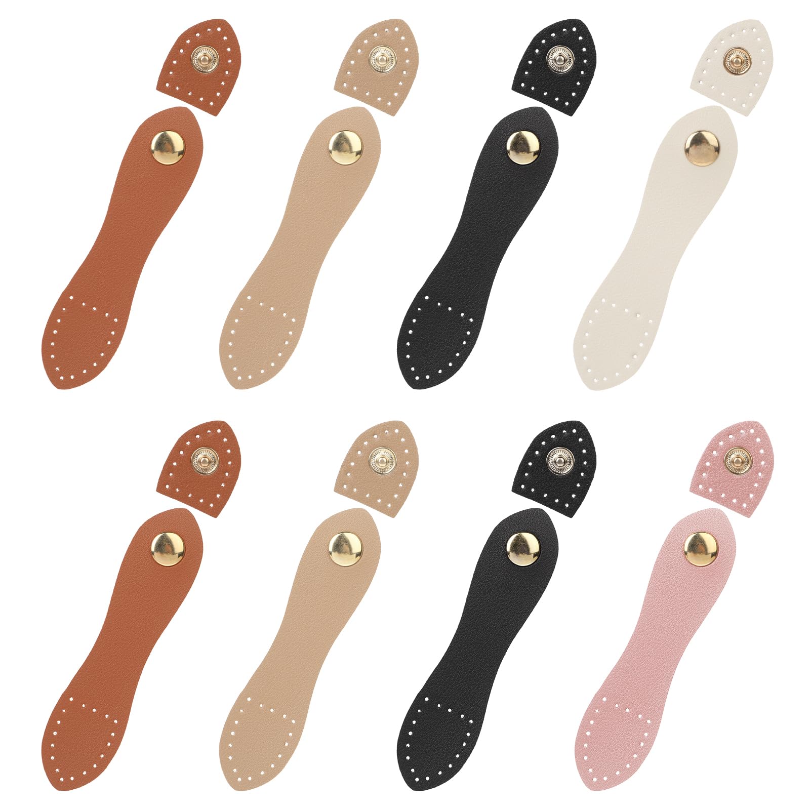 Amazon.com: 8 Pack Leather Snap Buckles PU Leather Purse Closures ...