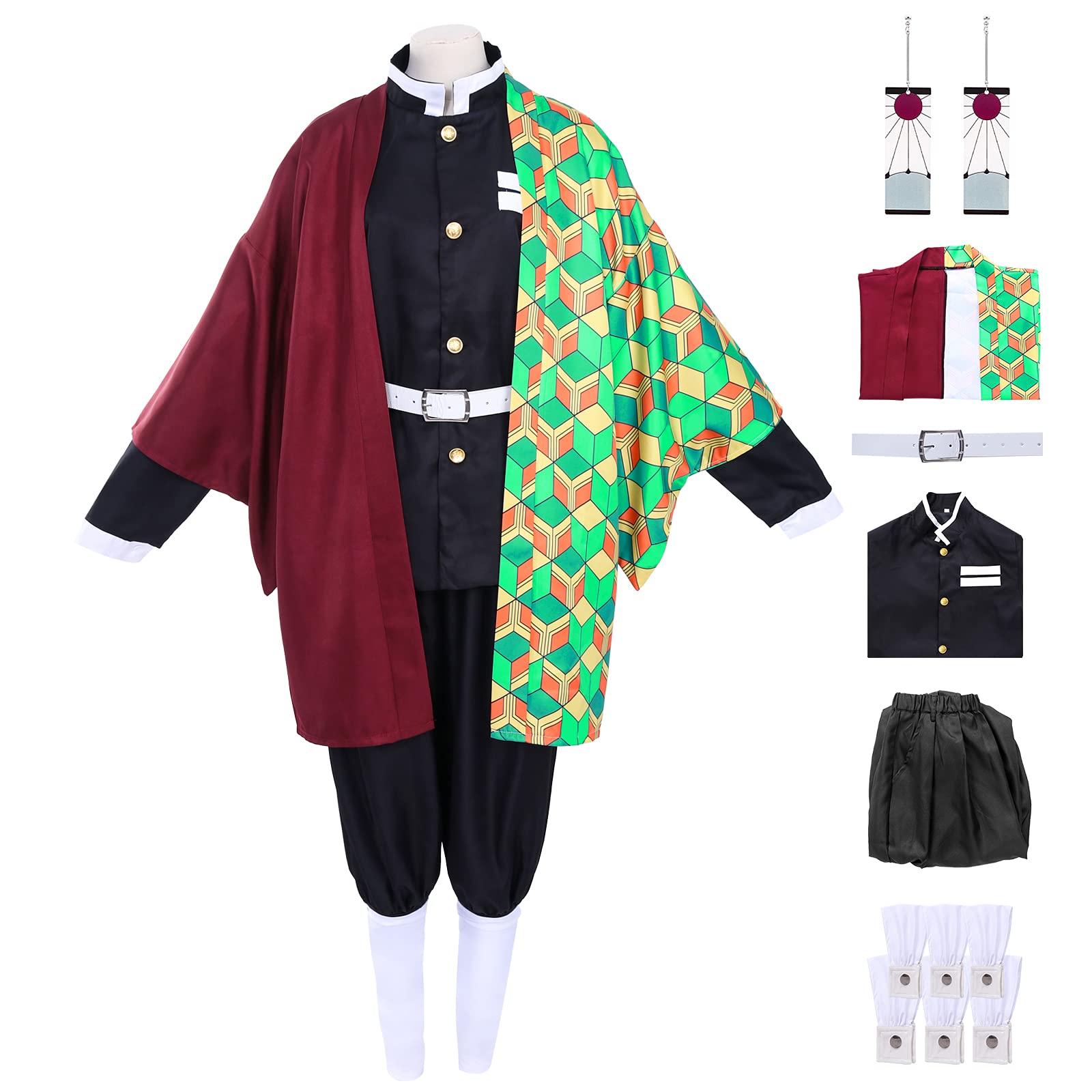 Buy Demon Cosplay Costume Giyuu Cosplay Anime Suit Full Robe Unisex ...