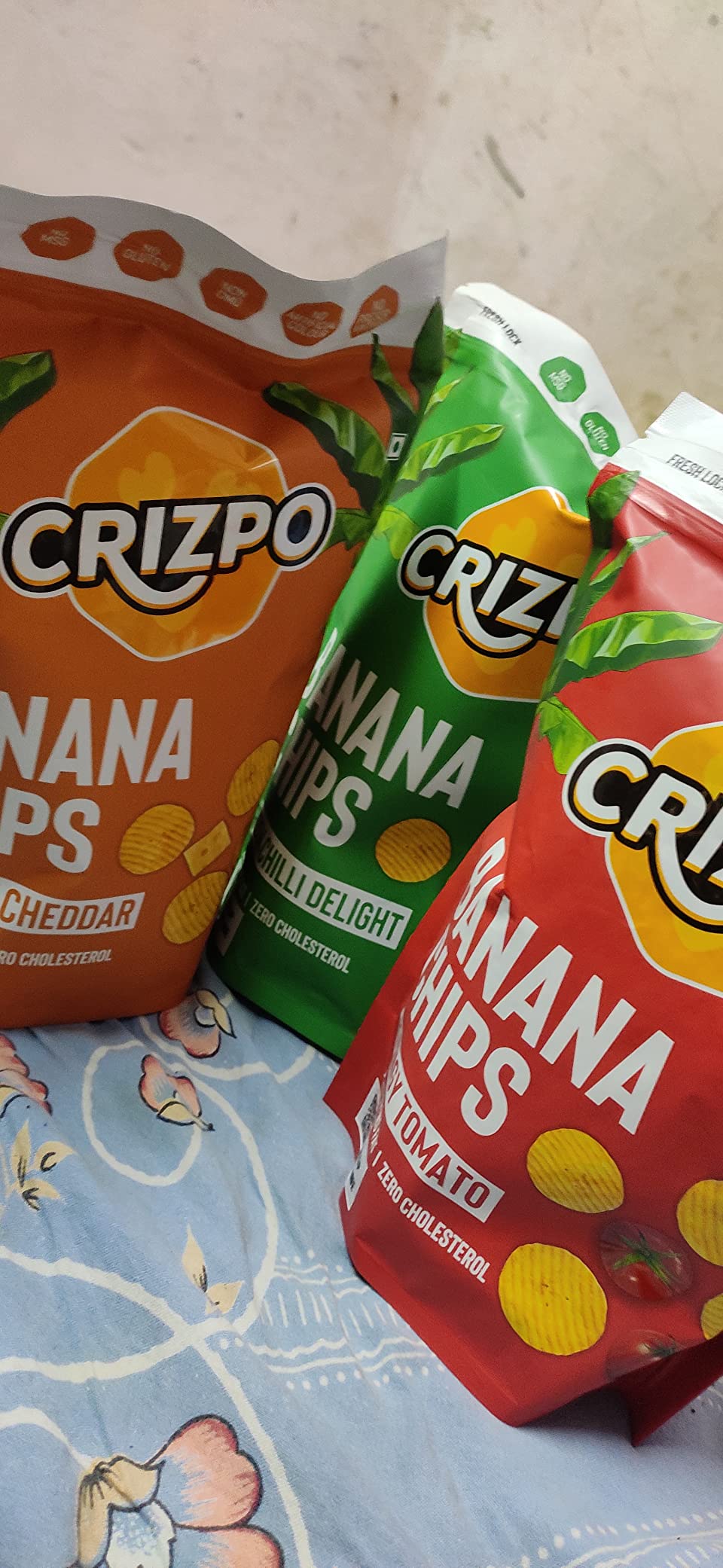 Crizpo Banana Chips, Pack of 3 x 110g - Creamy Cheddar, Tangy Tomato ...