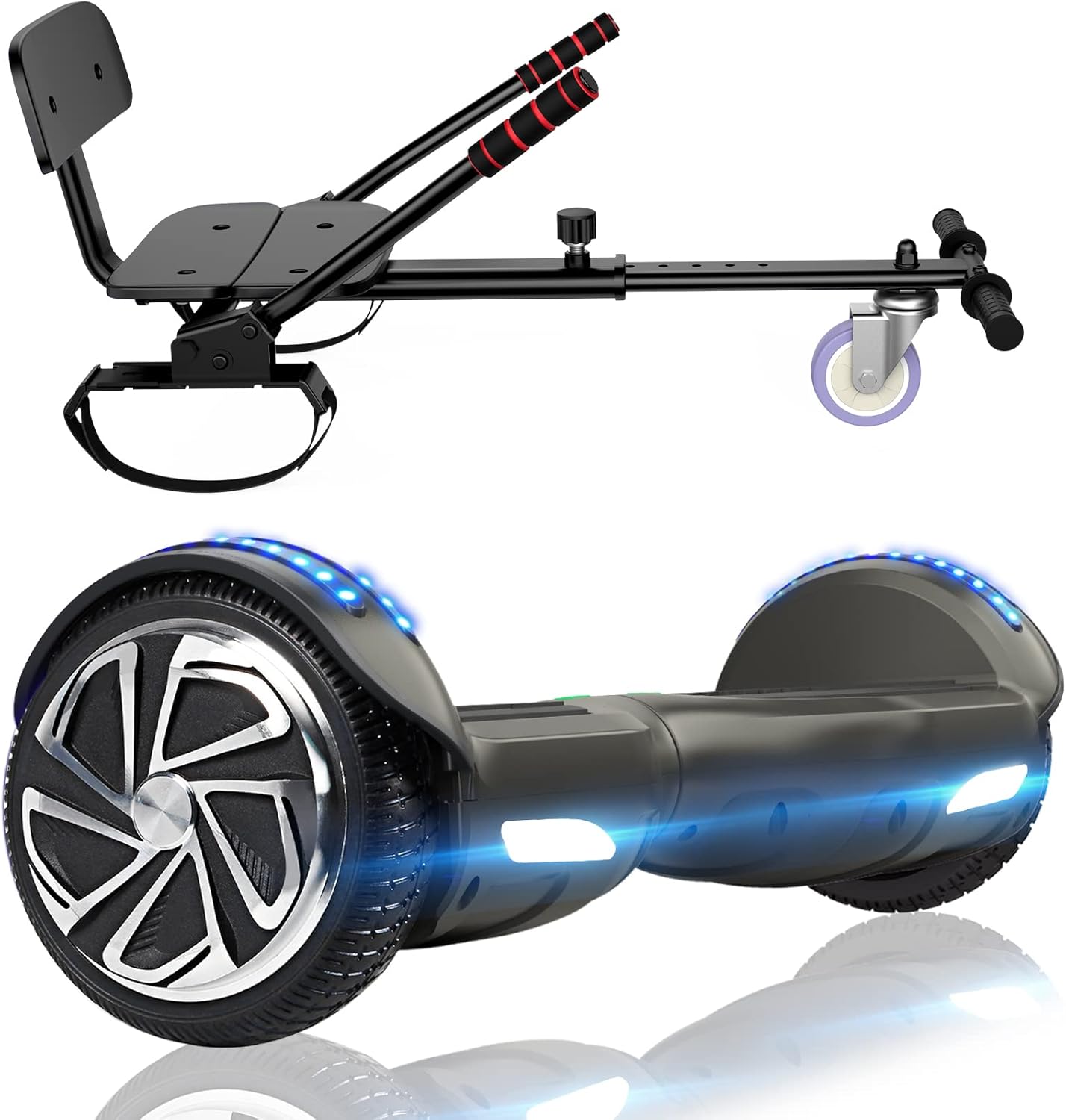 Amazon.com: SISIGAD Hoverboard with Seat Attachment Combo, 6.5 ...