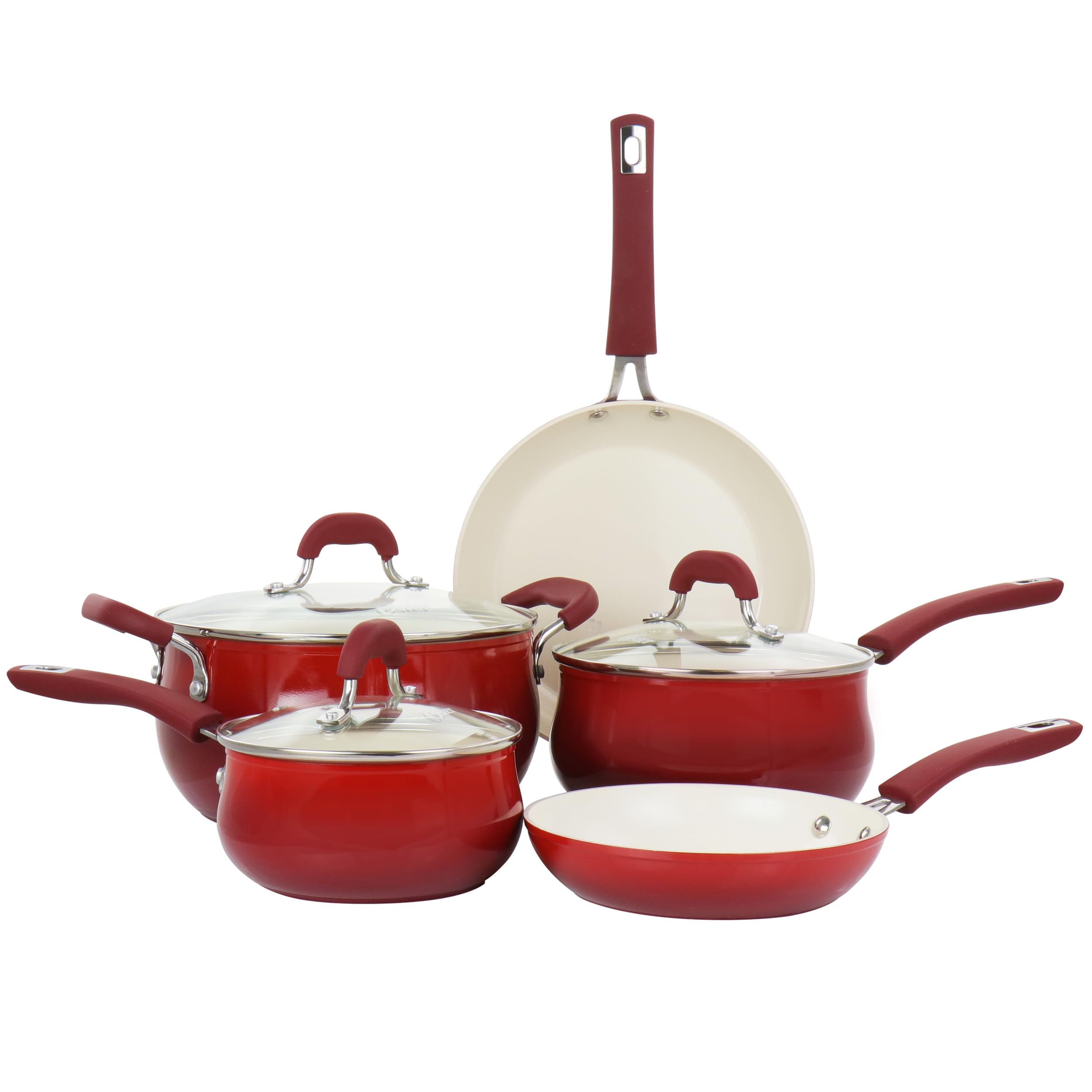 Amazon.com: Oster Corbett Forged Aluminum Cookware Set with Ceramic Non ...