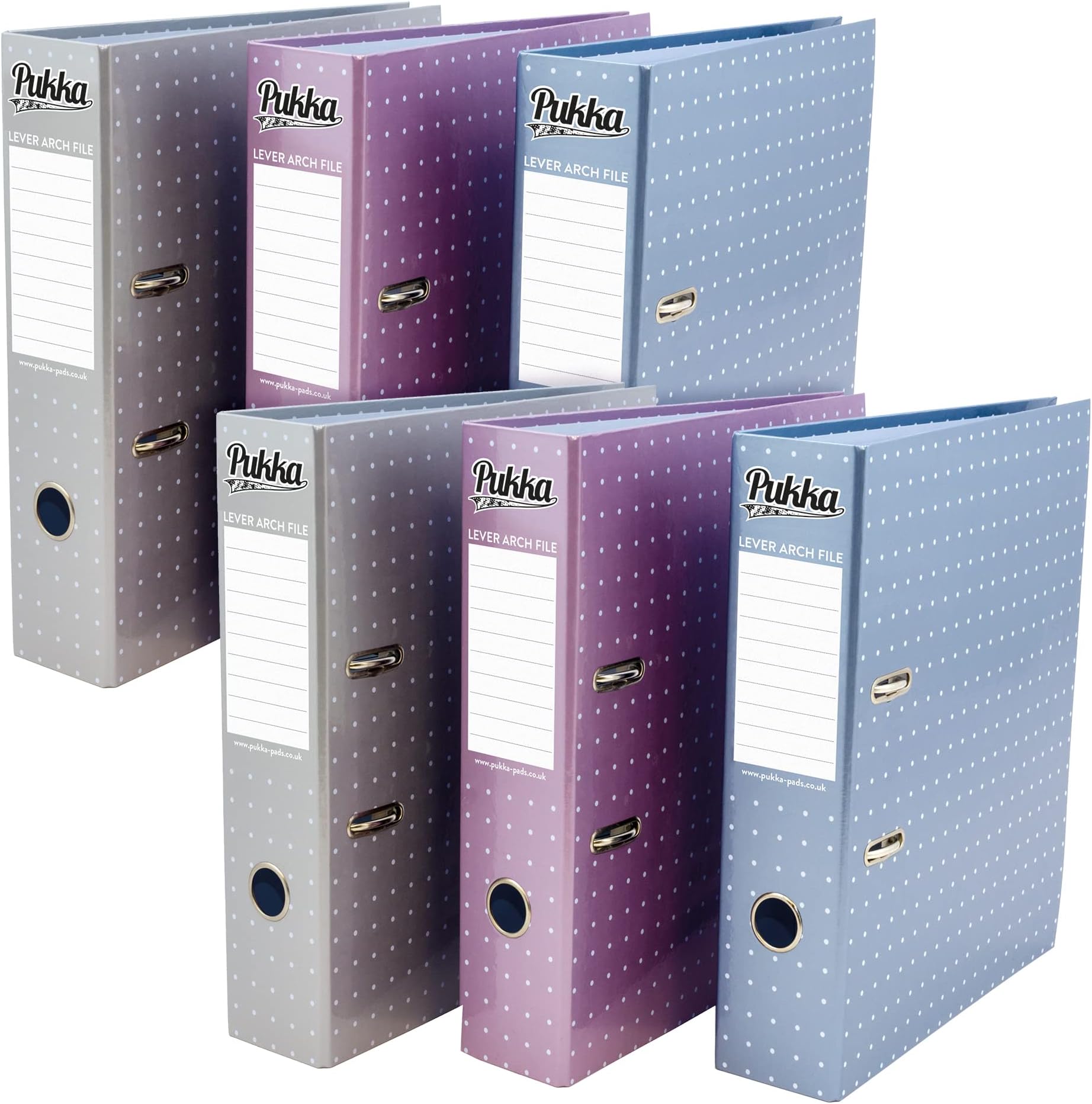 Lever Arch File 70 mm Spine PVC Plastic Assorted Pastel Colours (5 ...