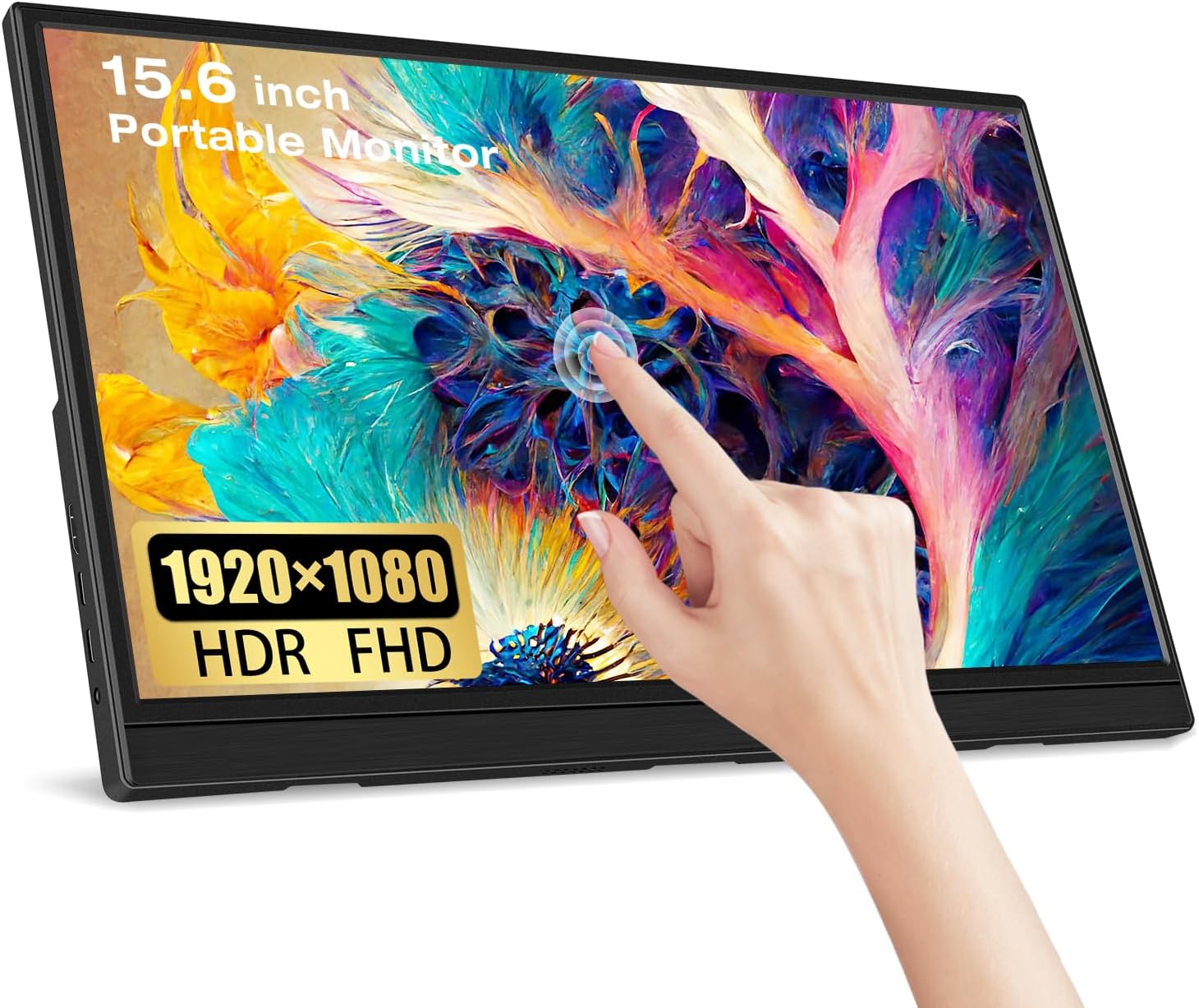 Amazon.com: Lrtzcbi Touchscreen Portable Monitor 15.6 Inch, FHD IPS ...