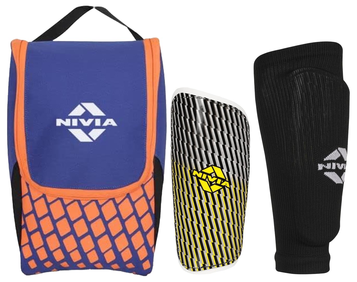 Buy Nivia Raptor Polyester Shoe Bag (Royal Blue) & Nivia Classic Shin ...